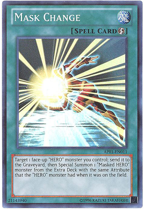 Yu-Gi-Oh Card - AP01-EN011 - MASK CHANGE (super rare holo) (Mint ...