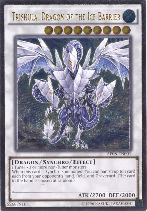 Yu-Gi-Oh Card - AP08-EN001 - TRISHULA, DRAGON OF THE ICE BARRIER (ultimate rare holo) (Mint ...