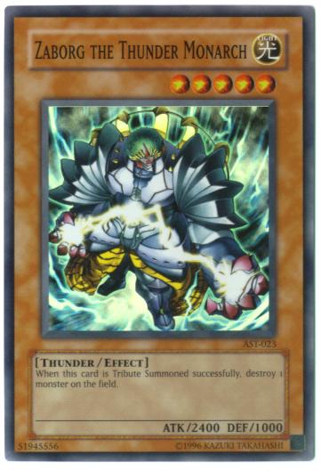 Yu-Gi-Oh Card - AST-023 - ZABORG THE THUNDER MONARCH (super rare holo ...
