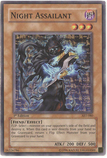Yu-Gi-Oh Card - AST-080 - NIGHT ASSAILANT (common) (Mint ...