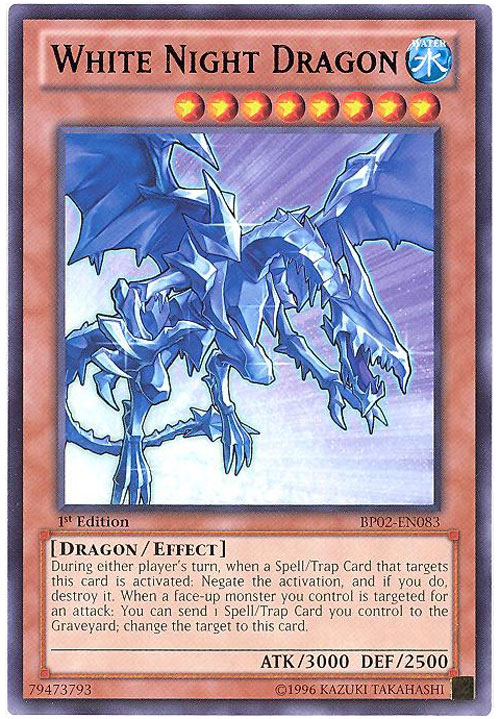 Yu-Gi-Oh Card - BP02-EN083 - WHITE NIGHT DRAGON (rare) (Mint): Sell2BBNovelties.com: Sell TY ...