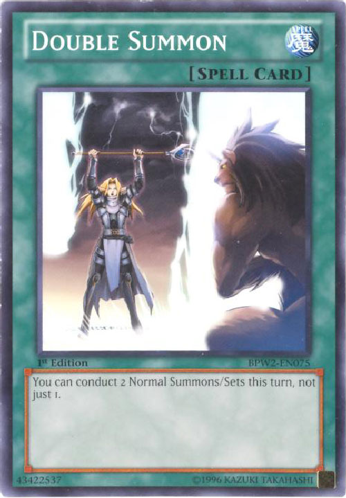Yu-Gi-Oh Card - BPW2-EN075 - DOUBLE SUMMON (common) (Mint ...