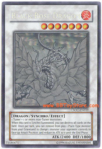 Yu-Gi-Oh Card - CSOC-EN039 - BLACK ROSE DRAGON (Ghost rare holo) (Mint ...