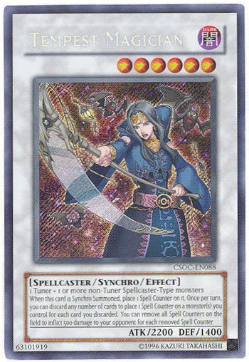 Yu-Gi-Oh Card - CSOC-EN088 - TEMPEST MAGICIAN (secret rare holo) (Mint ...
