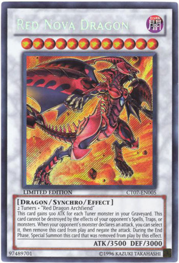 Yu-Gi-Oh Card - CT07-EN005 - RED NOVA DRAGON (secret rare holo) (Mint ...