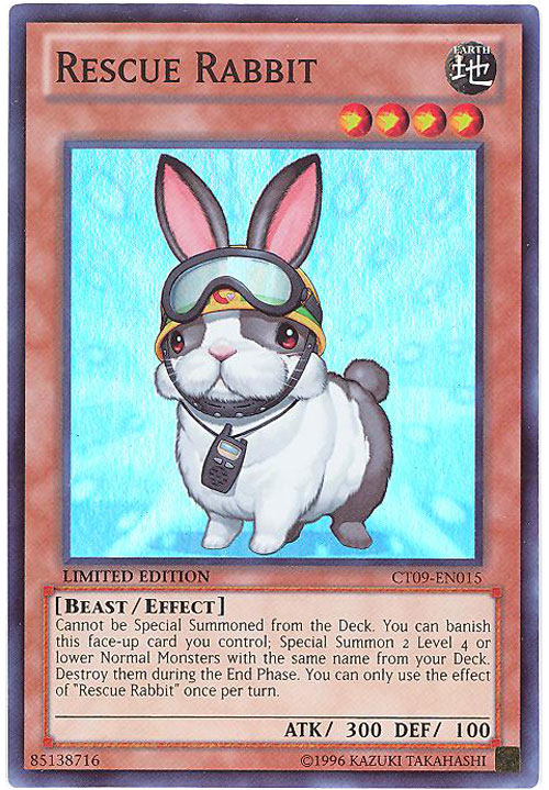 Yu-Gi-Oh Card - CT09-EN015 - RESCUE RABBIT (super rare holo) (Mint ...