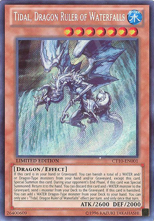 Yu-Gi-Oh Card - CT10-EN001 - TIDAL, DRAGON RULER OF WATERFALLS (secret ...