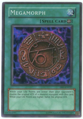 Yu-Gi-Oh Card - DB1-EN037 - MEGAMORPH (super rare holo) (Mint ...