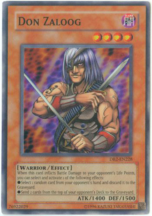 Yu-Gi-Oh Card - DB2-EN228 - DON ZALOOG (super rare holo) (Mint ...