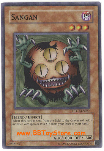 Yu-Gi-Oh Card - DLG1-EN037 - SANGAN (super rare holo) (Mint ...