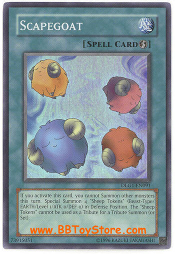 Yu-Gi-Oh Card - DLG1-EN091 - SCAPEGOAT (super rare holo) (Mint ...