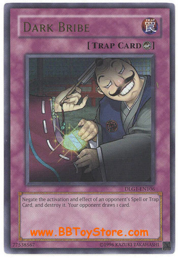 Yu-Gi-Oh Card - DLG1-EN106 - DARK BRIBE (ultra rare holo) (Mint ...