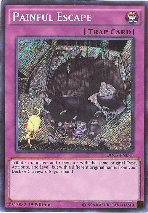 Yu-Gi-Oh Card - DOCS-EN081 - PAINFUL ESCAPE (secret rare holo) (Mint ...