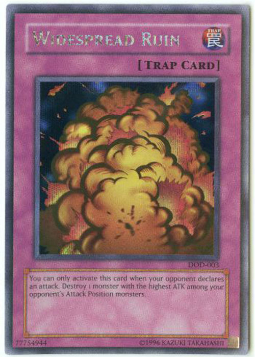 Yu-Gi-Oh Card - DOD-003 - WIDESPREAD RUIN (secret rare holo) (Mint ...