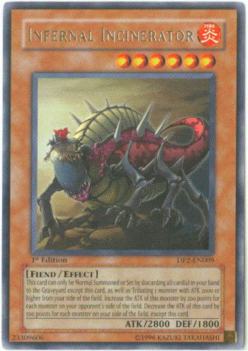 Yu-Gi-Oh Card - DP2-EN009 - INFERNAL INCNERATOR (rare) (Mint ...