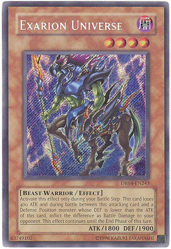 Yu-Gi-Oh Card - DR04-EN243 - EXARION UNIVERSE (secret rare holo) (Mint ...