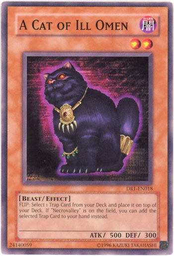 Yu-Gi-Oh Card - DR1-EN018 - A CAT OF ILL OMEN (common) (Mint ...