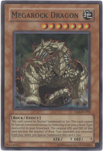 Yu-Gi-Oh Card - DR3-EN195 - MEGAROCK DRAGON (super rare holo) (Mint ...