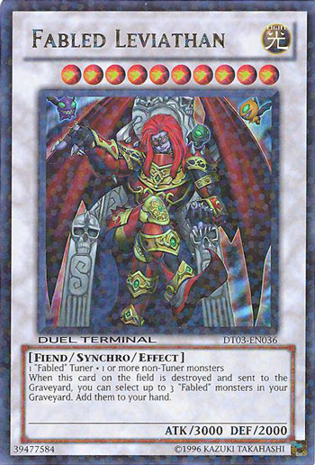 Yu-Gi-Oh Card - DT03-EN036 - FABLED LEVIATHAN (duel terminal ultra ...