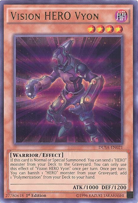 Yu-Gi-Oh Card - DUSA-EN021 - VISION HERO VYON (ultra rare holo) (Mint ...