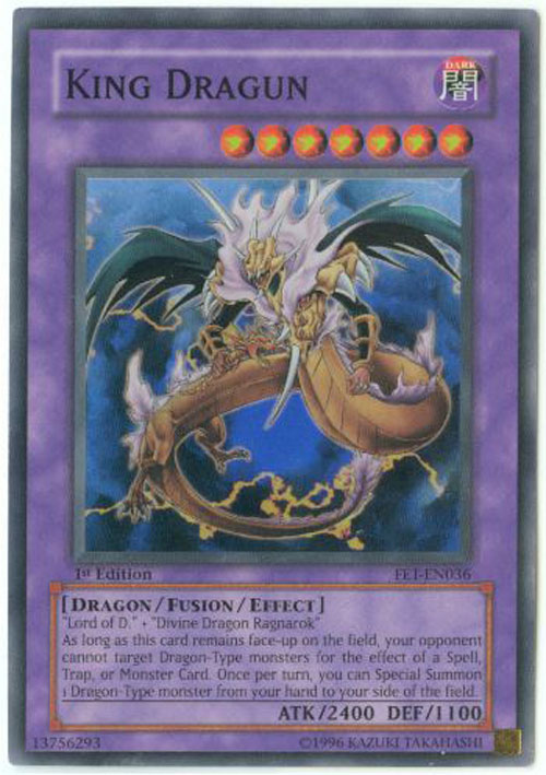 Yu-Gi-Oh Card - FET-EN036 - KING DRAGUN (super rare holo) (Mint ...