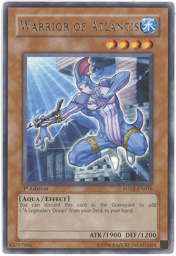 Yu-Gi-Oh Card - FOTB-EN016 - WARRIOR OF ATLANTIS (rare) (Mint ...