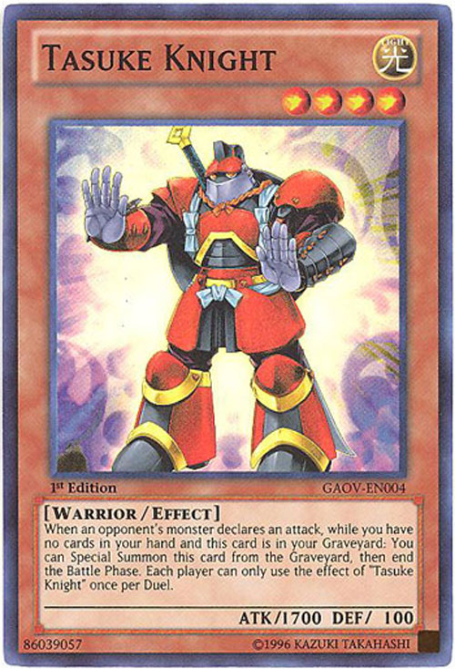 Yu-Gi-Oh Card - GAOV-EN004 - TASUKE KNIGHT (super rare holo) (Mint ...