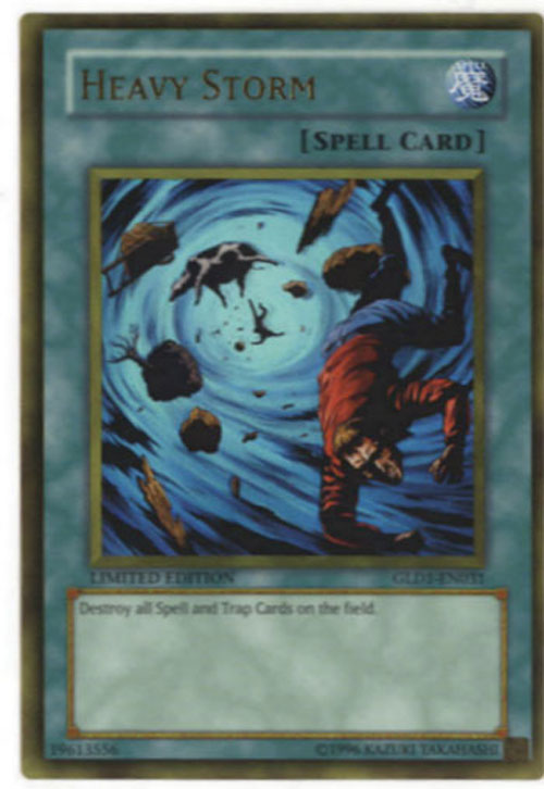 Yu-Gi-Oh Card - GLD1-EN031 - HEAVY STORM (gold rare holo) (Mint ...