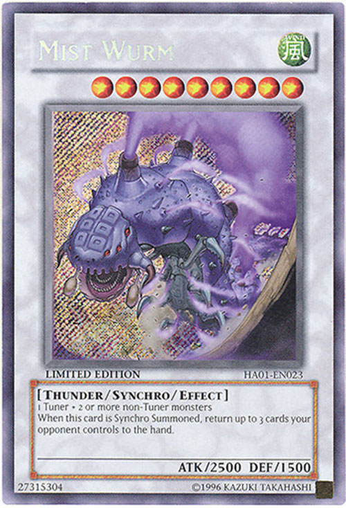 Yu-Gi-Oh Card - HA01-EN023 - MIST WURM (secret rare holo) (Mint ...