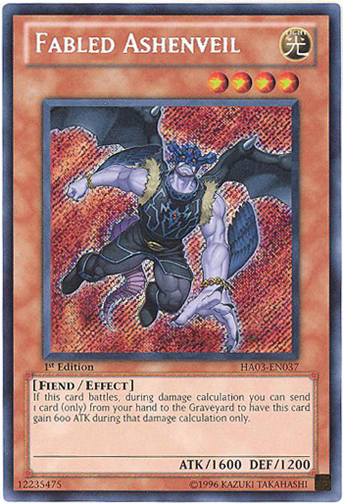 Yu-Gi-Oh Card - HA03-EN037 - FABLED ASHENVEIL (secret rare holo) (Mint): Sell2BBNovelties.com ...