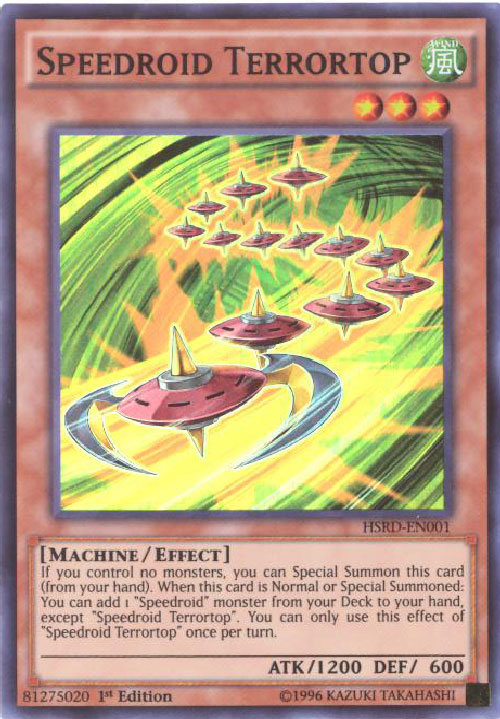 Yu-Gi-Oh Card - HSRD-EN001 - SPEEDROID TERRORTOP (super rare holo ...