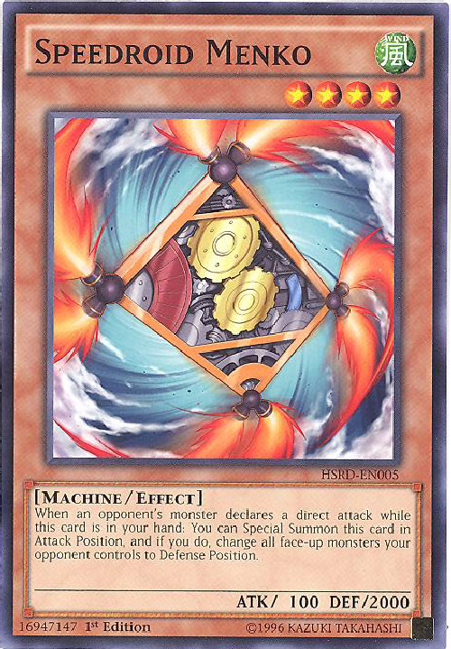 Yu-Gi-Oh Card - HSRD-EN005 - SPEEDROID MENKO (common) (Mint ...