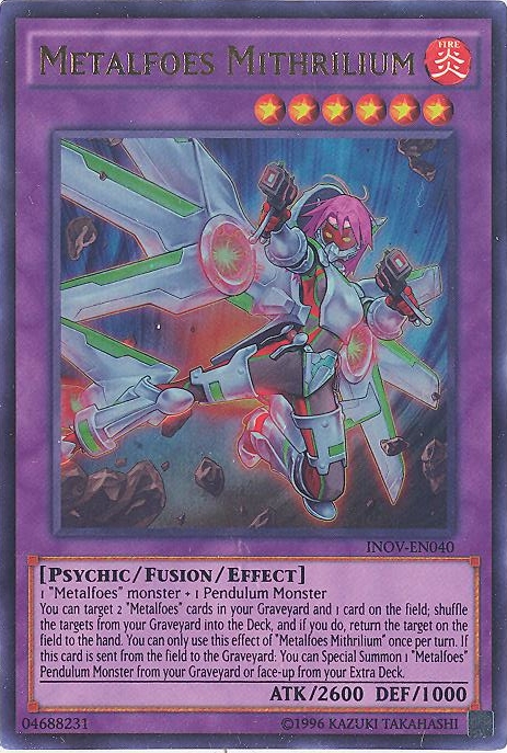 Yu-Gi-Oh Card - INOV-EN040 - METALFOES MITHRILIUM (ultra rare holo ...