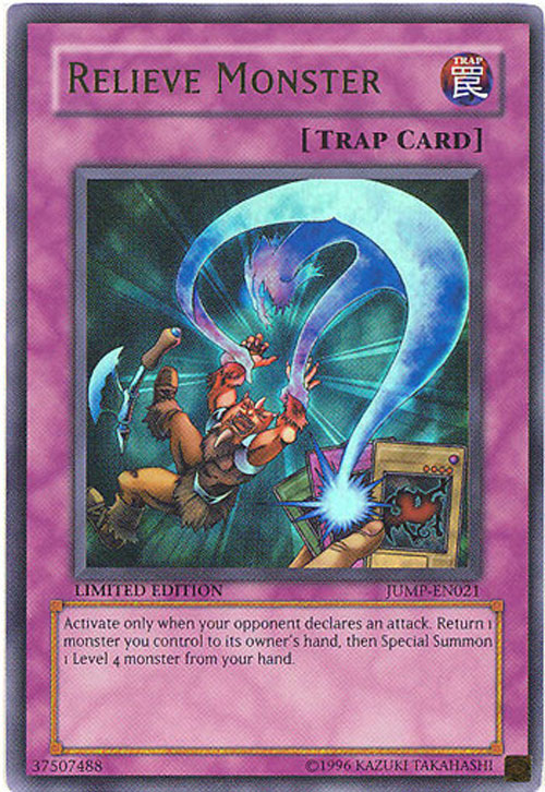 Yu-Gi-Oh Card - JUMP-EN021 - RELIEVE MONSTER (ultra rare holo) (Mint ...