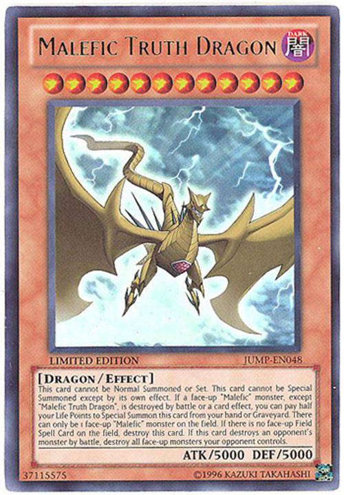 Yu-Gi-Oh Card - JUMP-EN048 - MALEFIC TRUTH DRAGON (ultra rare holo ...