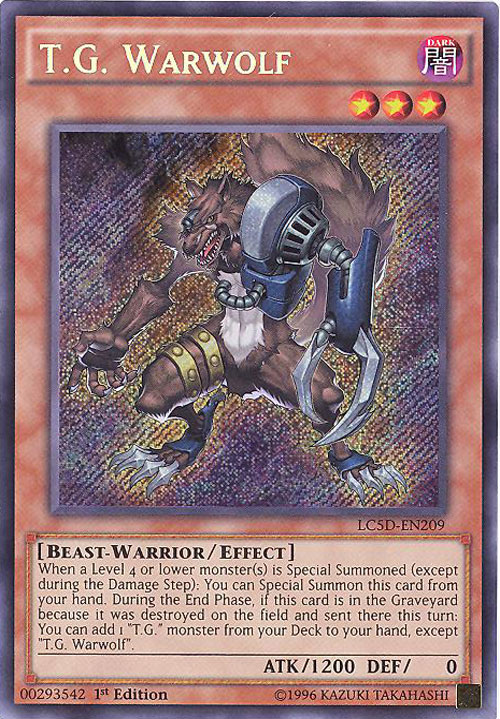 Yu-Gi-Oh Card - LC5D-EN209 - T.G. WARWOLF (secret rare holo) (Mint ...