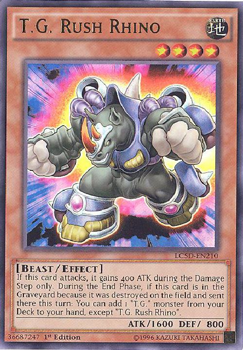 Yu-Gi-Oh Card - LC5D-EN210 - T.G. RUSH RHINO (ultra rare holo) (Mint ...