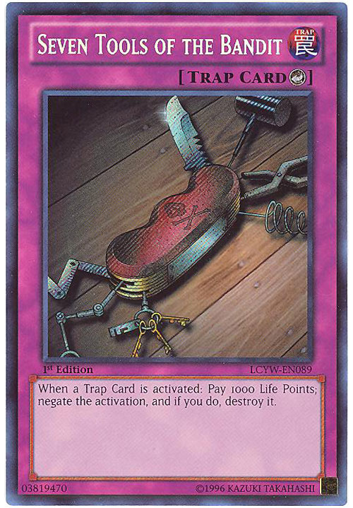 Yu-Gi-Oh Card - LCYW-EN089 - SEVEN TOOLS OF THE BANDIT (secret rare ...