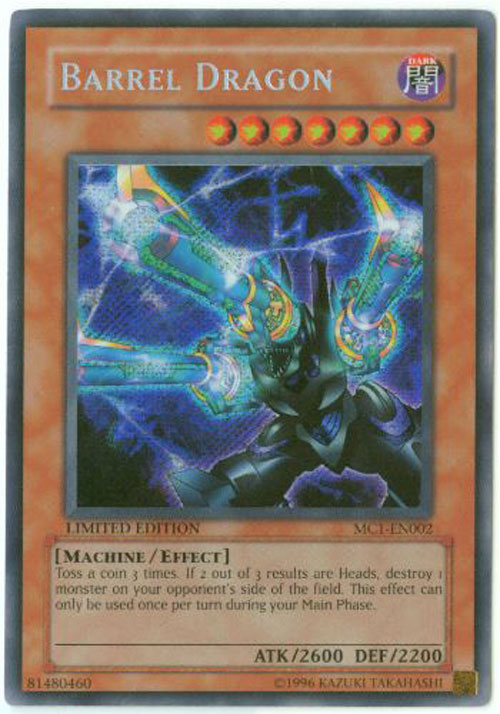 Yu-Gi-Oh Card - MC1-EN002 - BARREL DRAGON (secret rare holo) (Mint ...