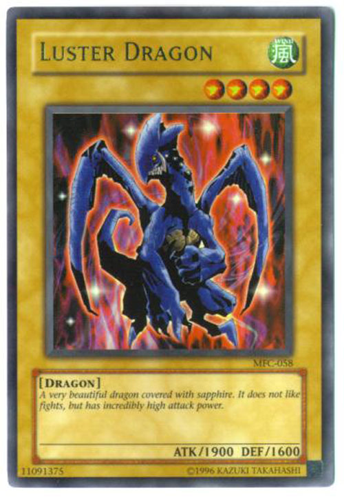 Yu-Gi-Oh Card - MFC-058 - LUSTER DRAGON (ultra rare holo) (Mint ...
