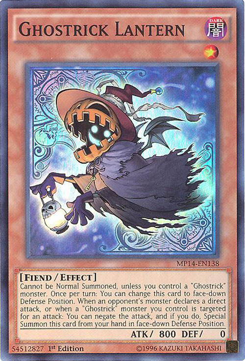 Yu-Gi-Oh Card - MP14-EN138 - GHOSTRICK LANTERN (super rare holo) (Mint ...