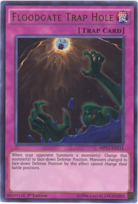 Yu-Gi-Oh Card - MP17-EN114 - FLOODGATE TRAP HOLE (ultra rare holo ...