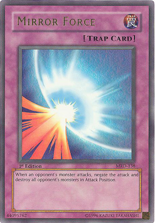 Yu-Gi-Oh Card - MRD-138 - MIRROR FORCE (ultra rare holo) [1st Edition ...