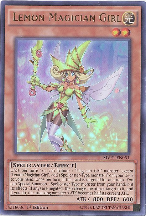Yu-Gi-Oh Card - MVP1-EN051 - LEMON MAGICIAN GIRL (ultra rare holo ...