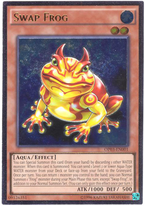 Yu-Gi-Oh Card - OP03-EN001 - SWAP FROG (ultimate rare holo) (Mint ...