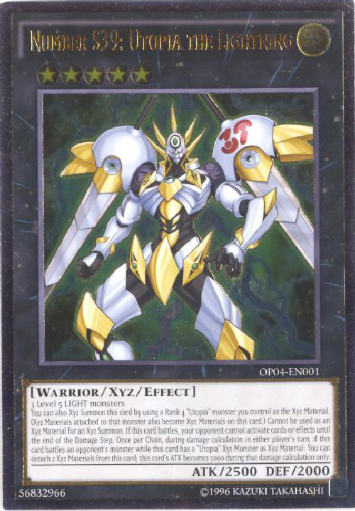 Yu-Gi-Oh Card - OP04-EN001 - NUMBER S39: UTOPIA THE LIGHTNING (ultimate rare holo) (Mint ...
