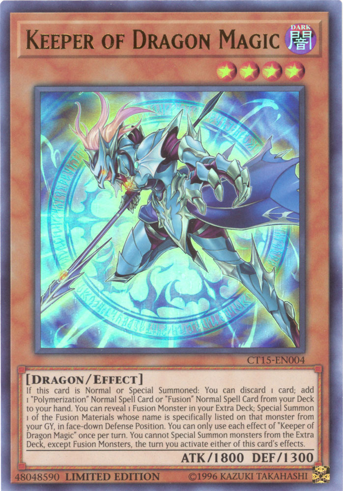 Yu-Gi-Oh Card - CT15-EN004 - KEEPER OF DRAGON MAGIC (ultra rare holo ...