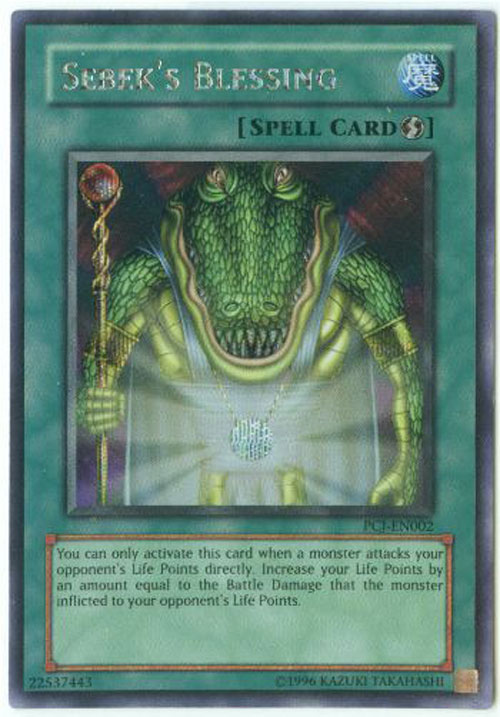 Yu-Gi-Oh Card - PCJ-EN002 - SEBEK'S BLESSING (prismatic secret rare ...