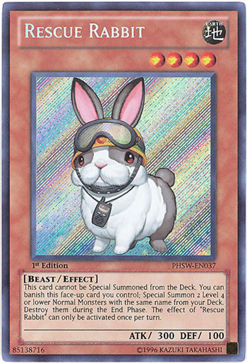 Yu-Gi-Oh Card - PHSW-EN037 - RESCUE RABBIT (secret rare holo) (Mint ...