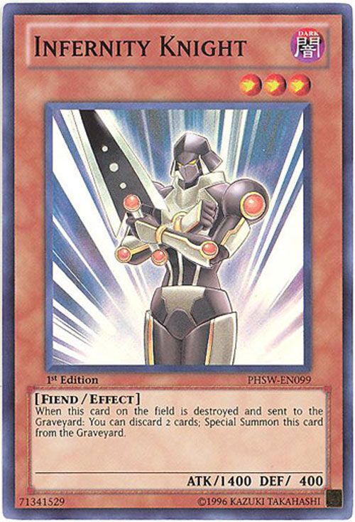 Yu-Gi-Oh Card - PHSW-EN099 - INFERNITY KNIGHT (super rare holo) (Mint ...